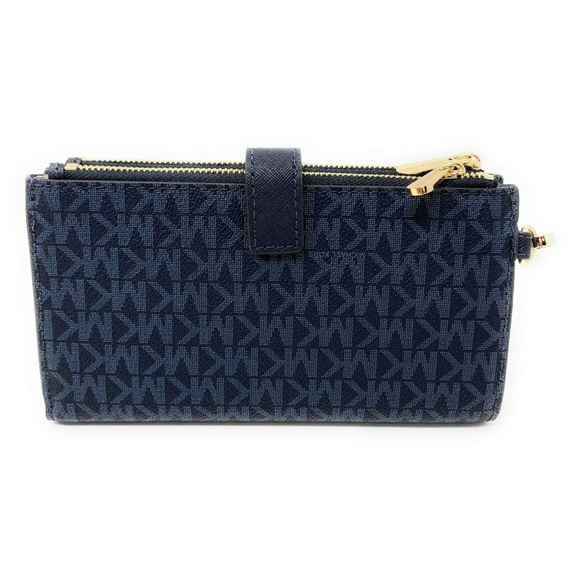 Michael Kors | Bags | Michael Kors Mk Jet Set Travel Double Zip Wallet ...